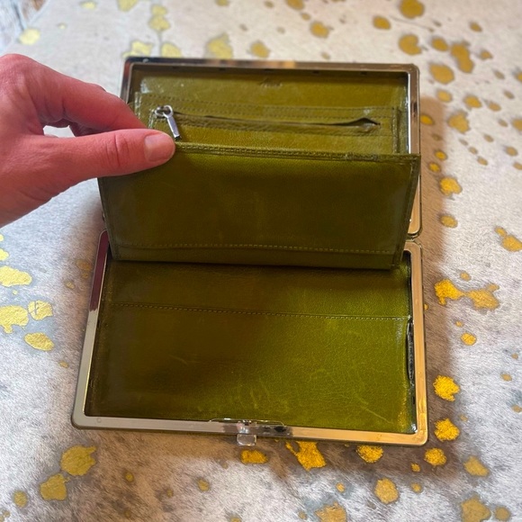 Abas | Bags | Abas Cache Frame Alligator Leather Wallet In Olive Green ...